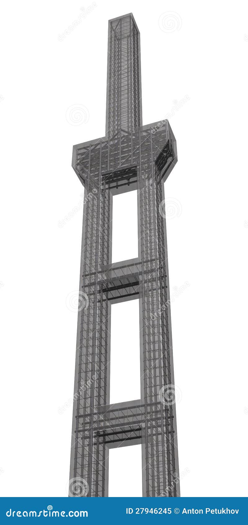 Reinforced Concrete Structure Stock Illustration - Illustration of ...