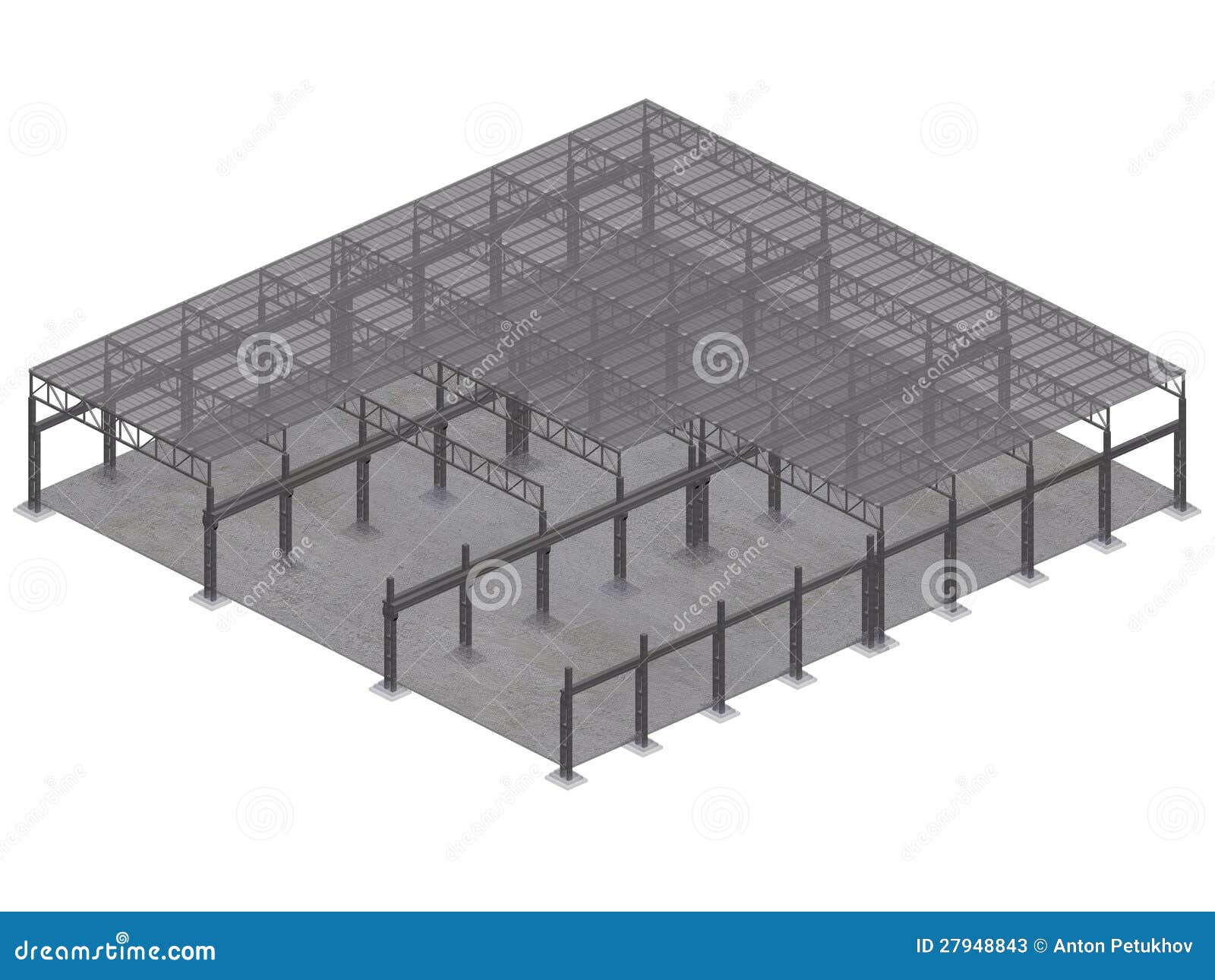 Reinforced Concrete Structure Stock Illustration - Illustration of ...