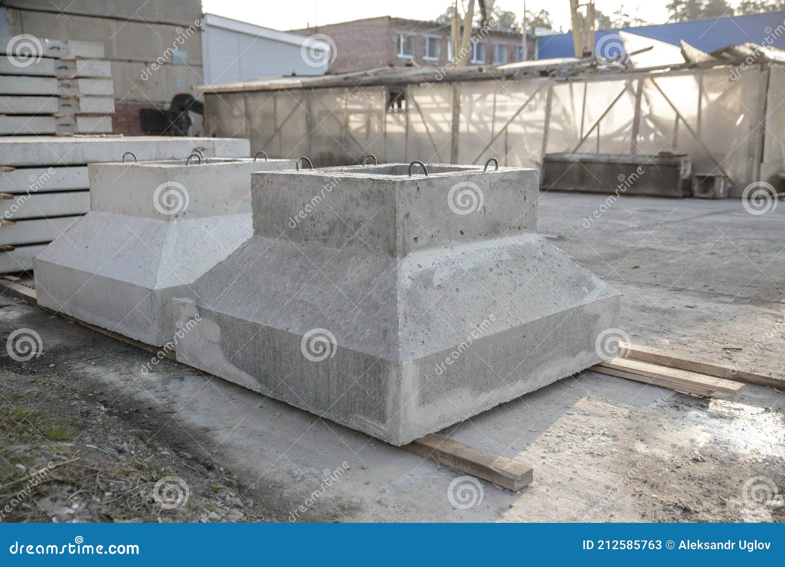 Reinforced Concrete Structure for Building Construction Stock Image ...