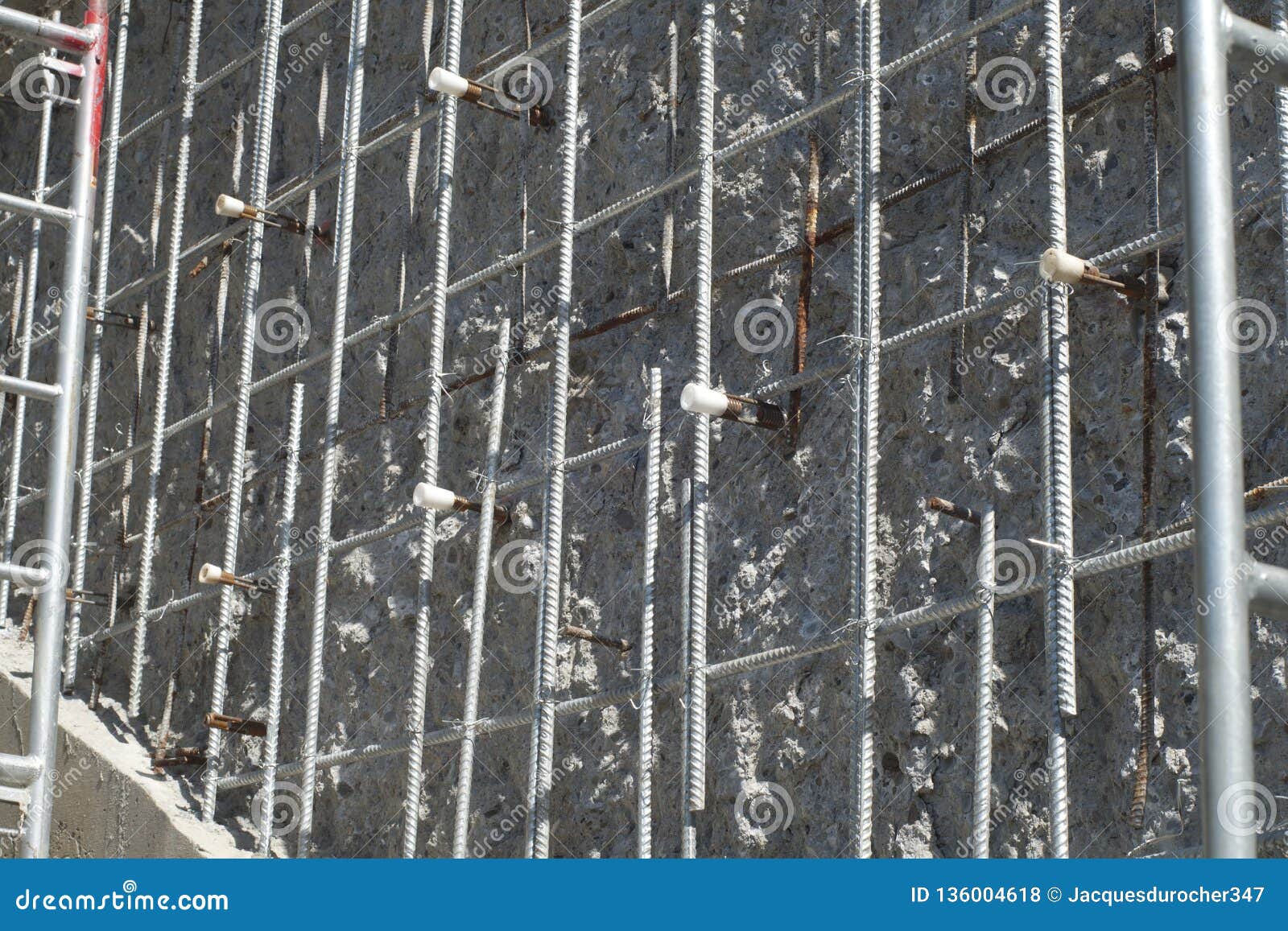 Grid Structure Reinforced Concrete Construction Site Metal Bar Stock ...