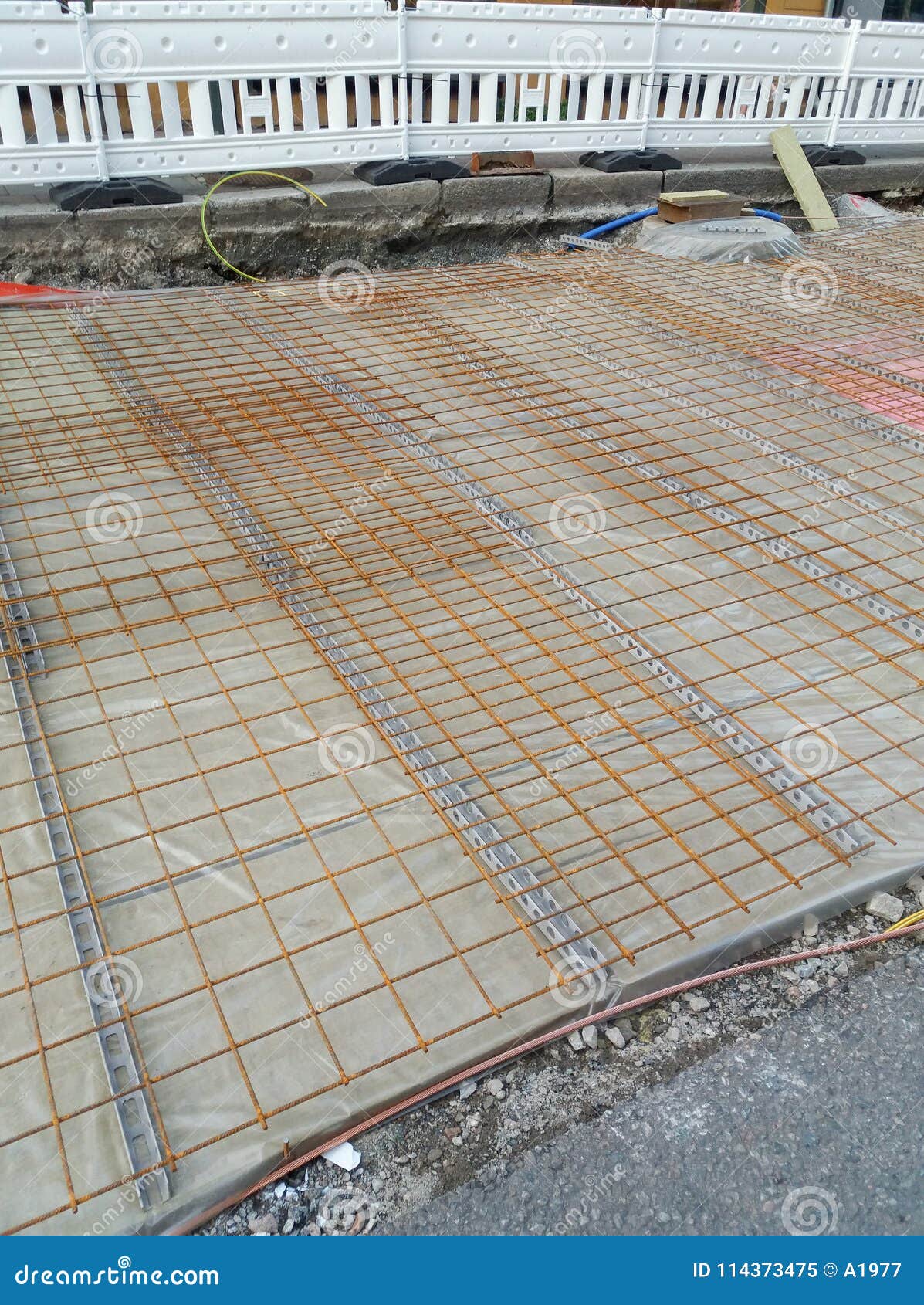 Reinforced Concrete Structure of a Road Stock Image - Image of work ...