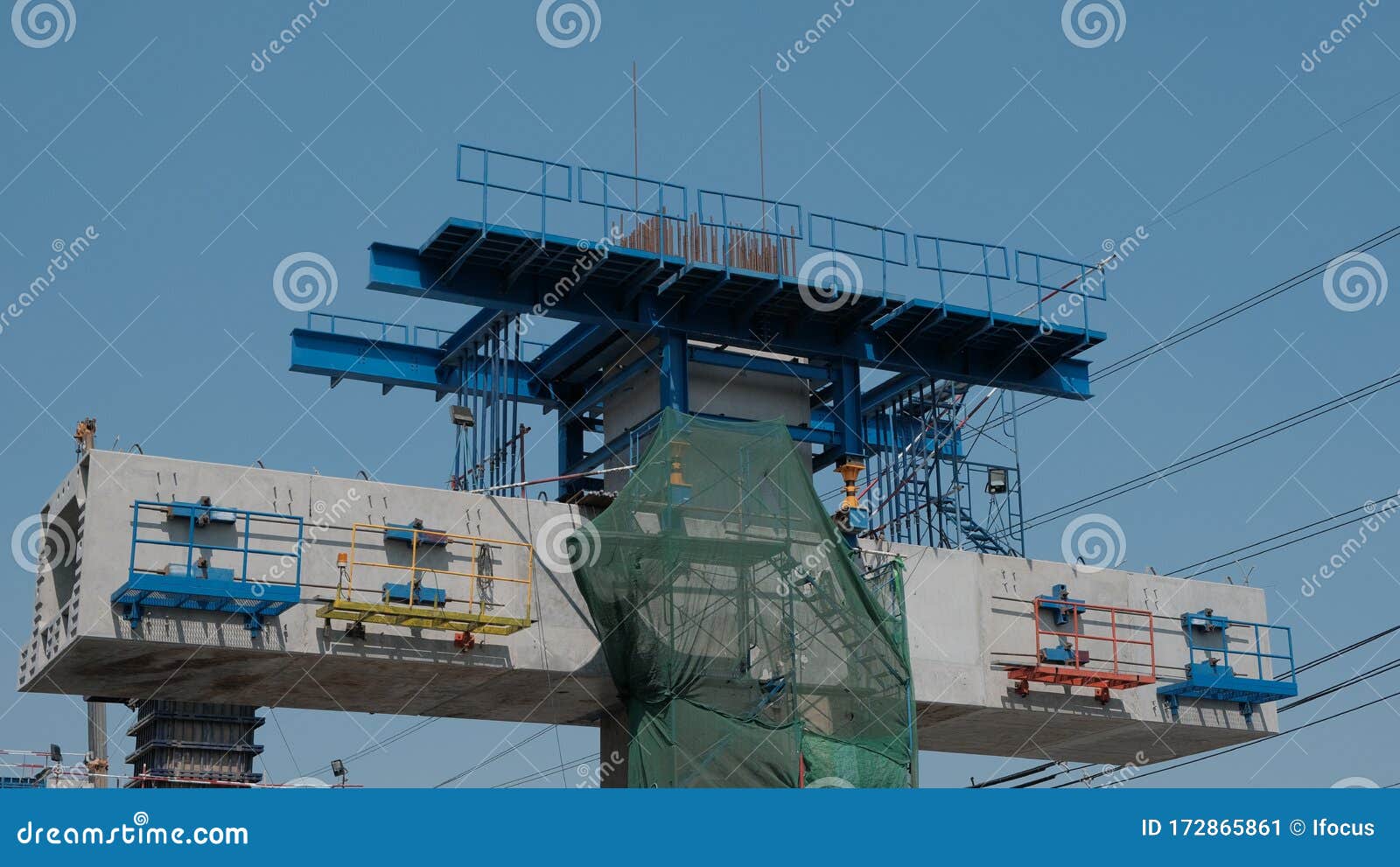 Reinforced Concrete Structure with Steel Frame Stock Image - Image of ...