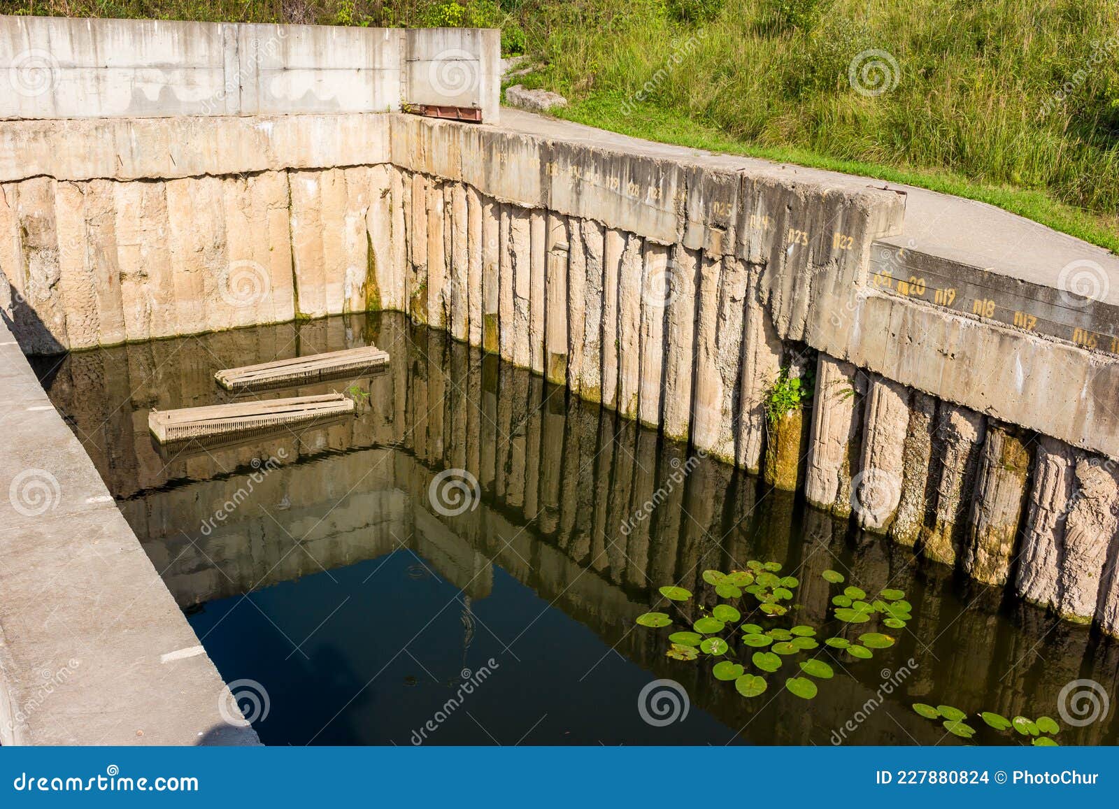 Reinforced Concrete Structure of the Water Intake on the River Stock ...