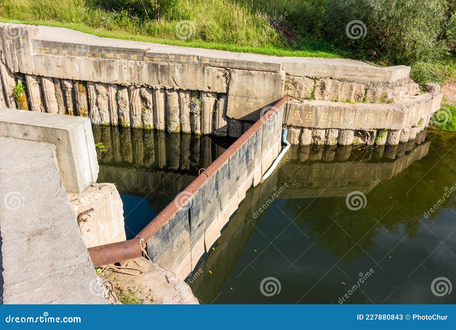 Reinforced Concrete Structure of the Water Intake on the River Stock ...