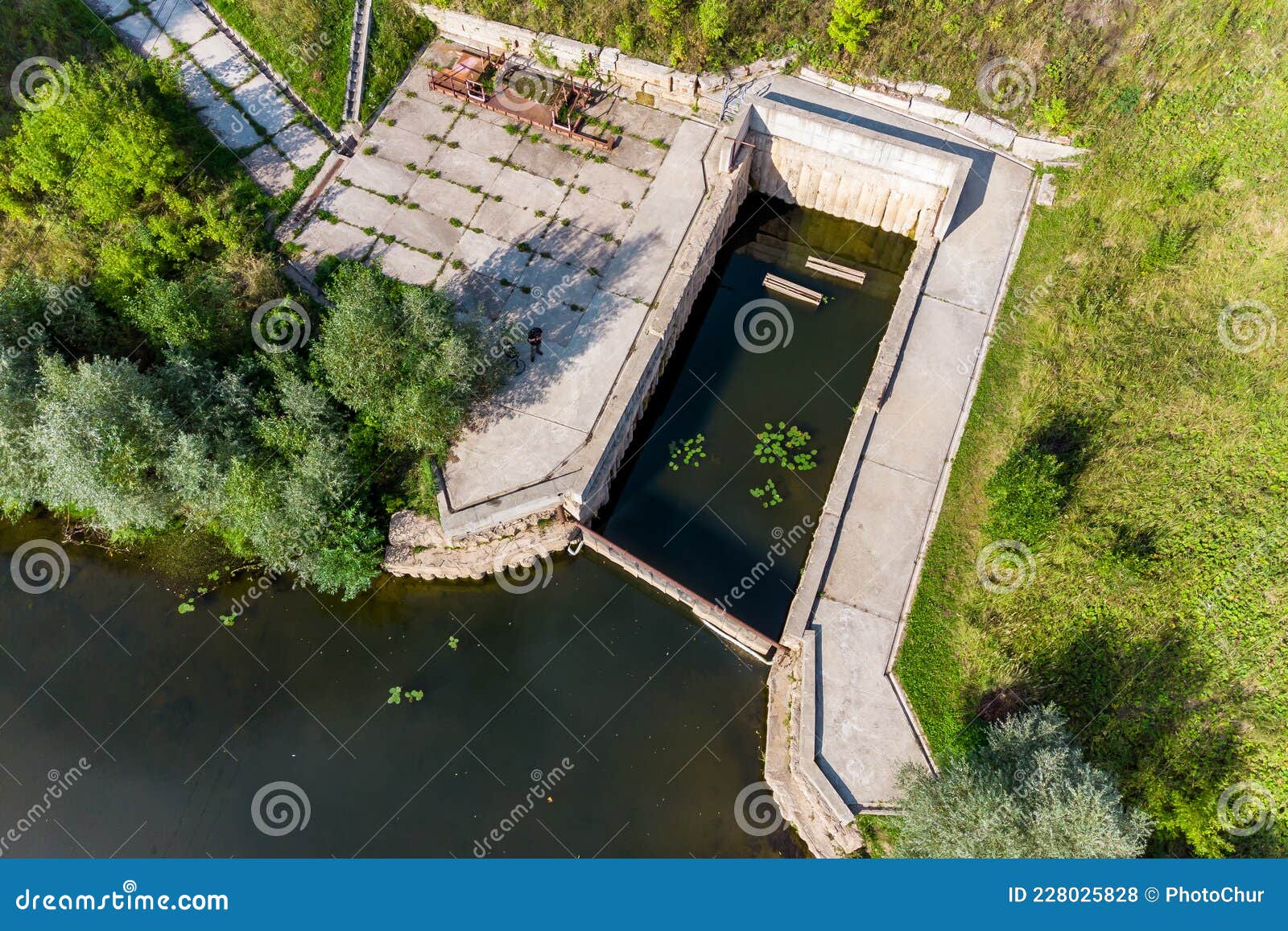 Reinforced Concrete Water Intake on the Protva River Stock Photo ...