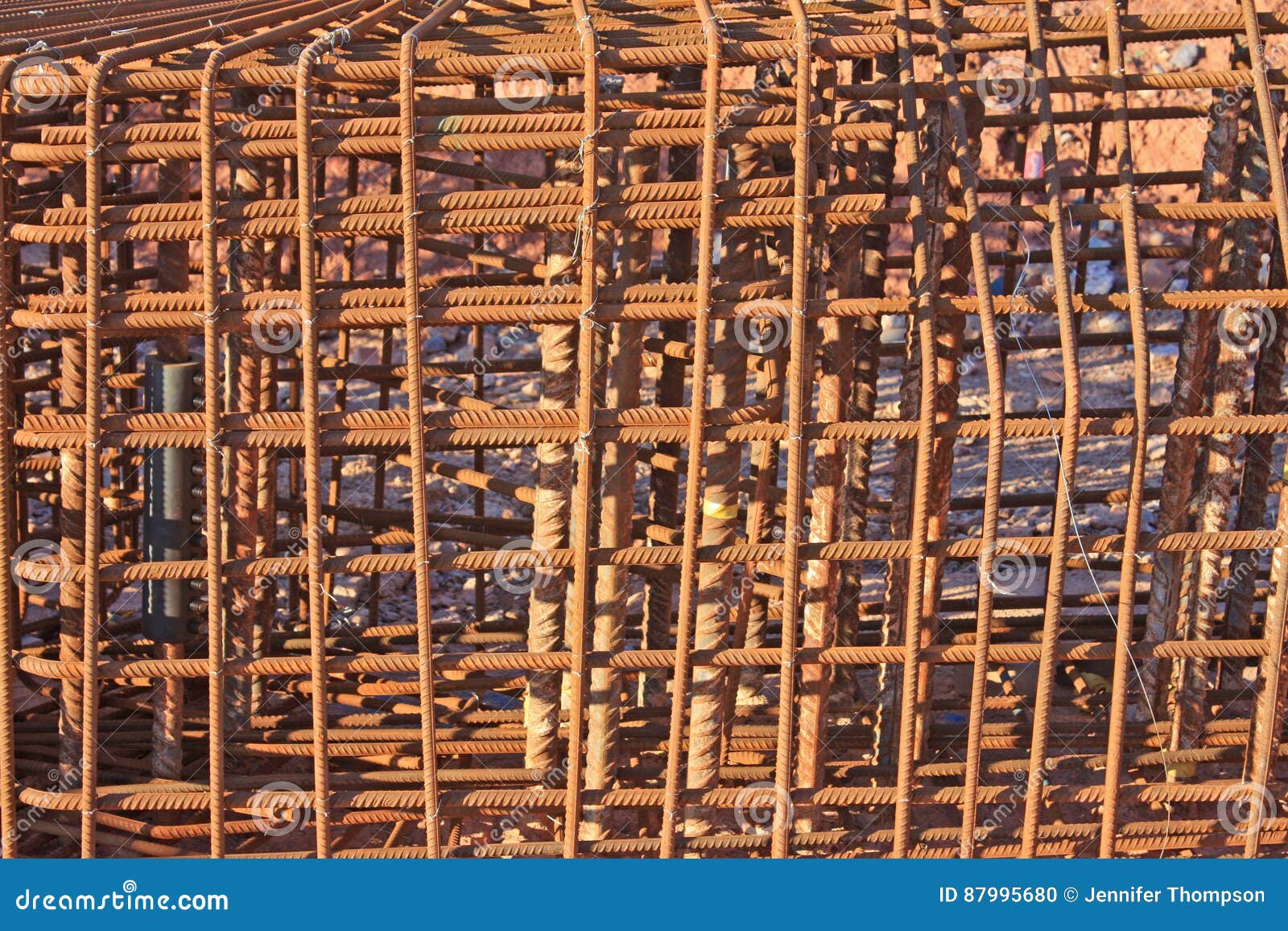 Reinforced Steel Bar Foundations Stock Photo - Image of plant, site ...