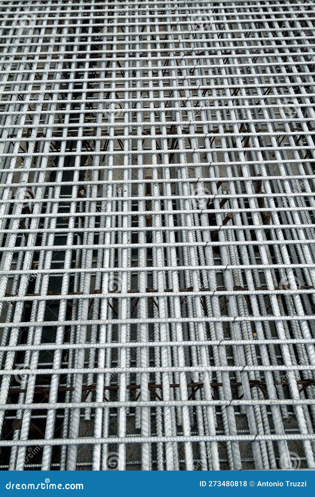 Reinforced Structure for Pouring Concrete on a Bridge Deck Stock Photo ...