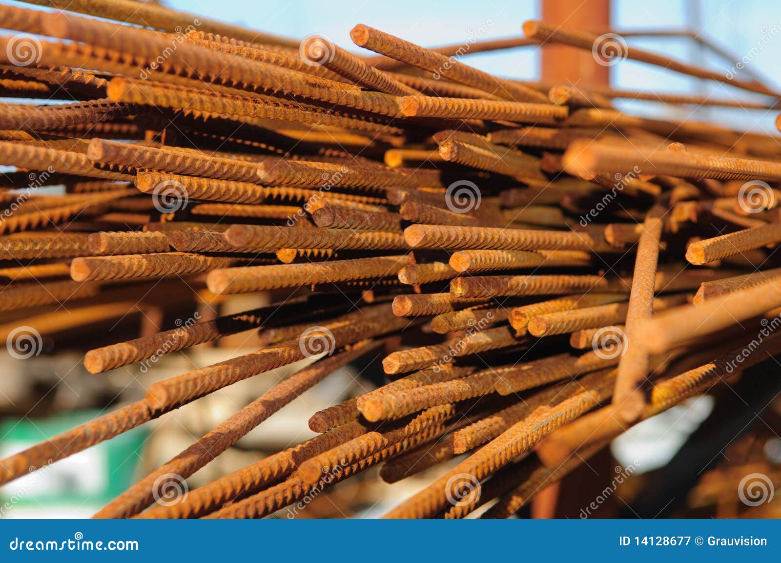 Reinforcement bar stock image. Image of building, rusted - 14128677