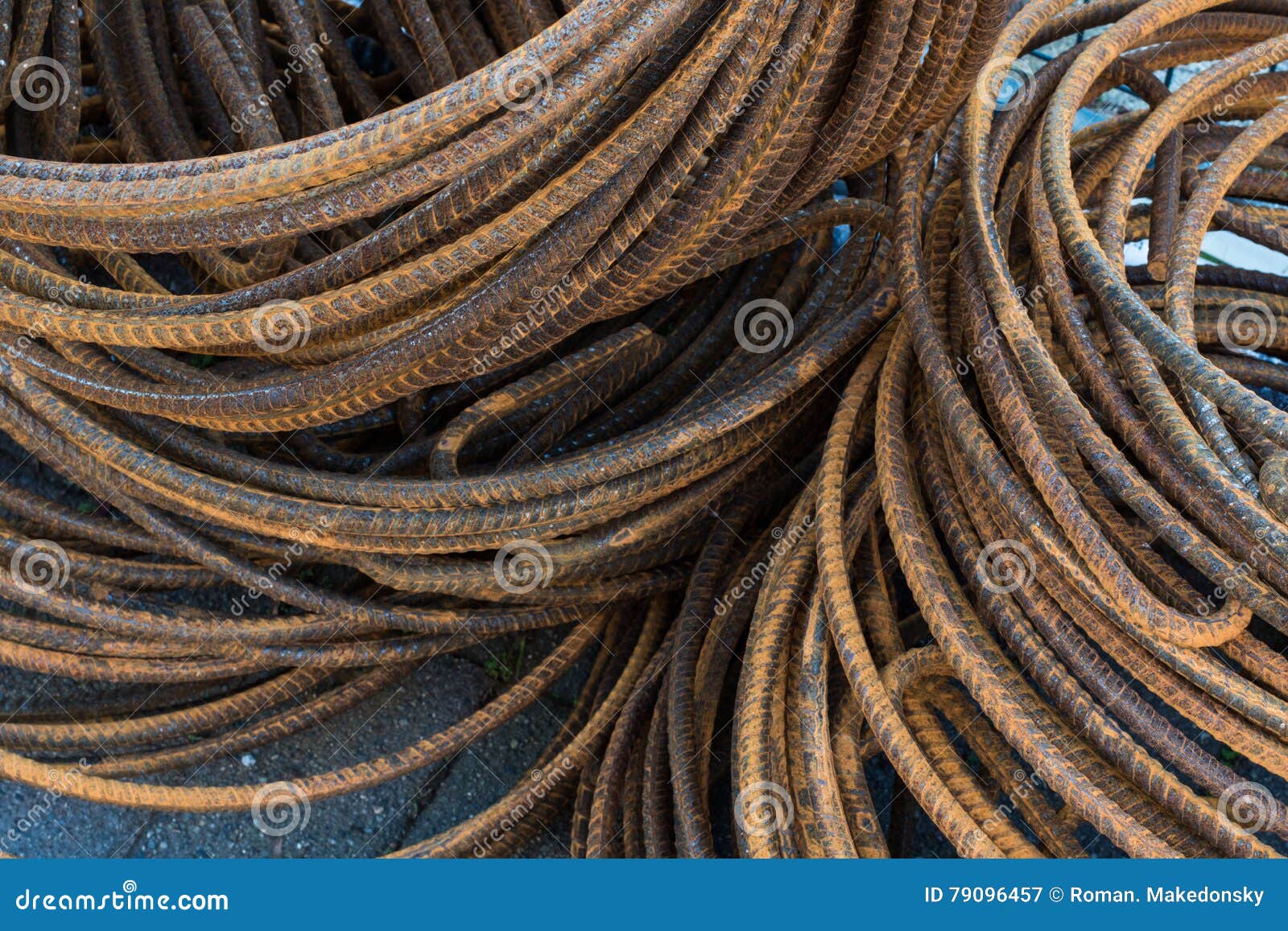 Reinforcement Bars in Piles Starting To Rust. Stock Image - Image of ...