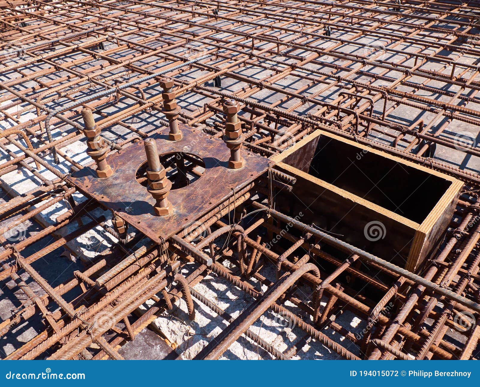 Reinforcement of Concrete Reinforced Foundation with Metal Anchor Bolts ... Reinforcement of Concrete Reinforced Foundation with Metal Anchor Bolts ...