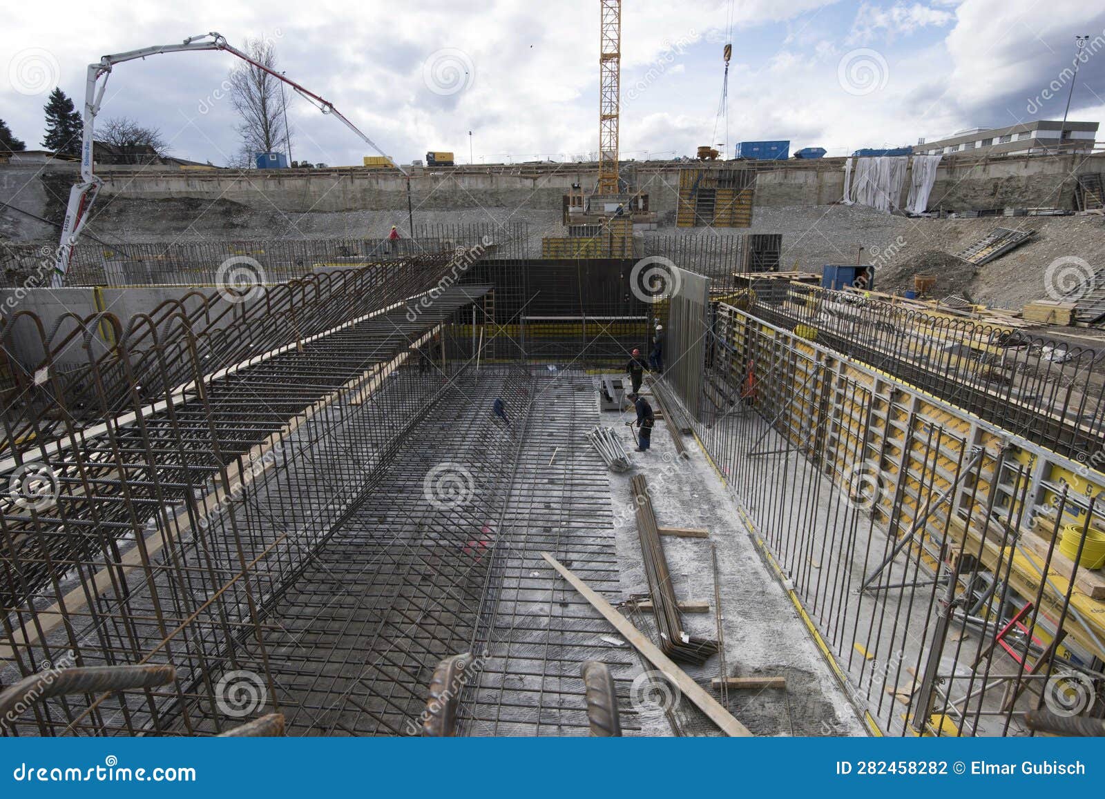 Reinforcement with Construction Steel and Structural Steel Stock Photo ...