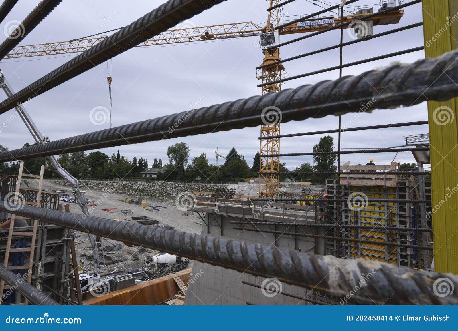 Reinforcement with Construction Steel and Structural Steel Stock Photo ...