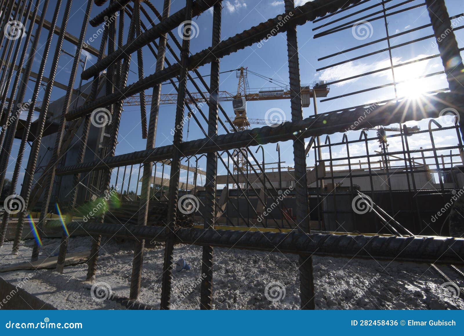 Reinforcement with Construction Steel and Structural Steel Stock Photo ...