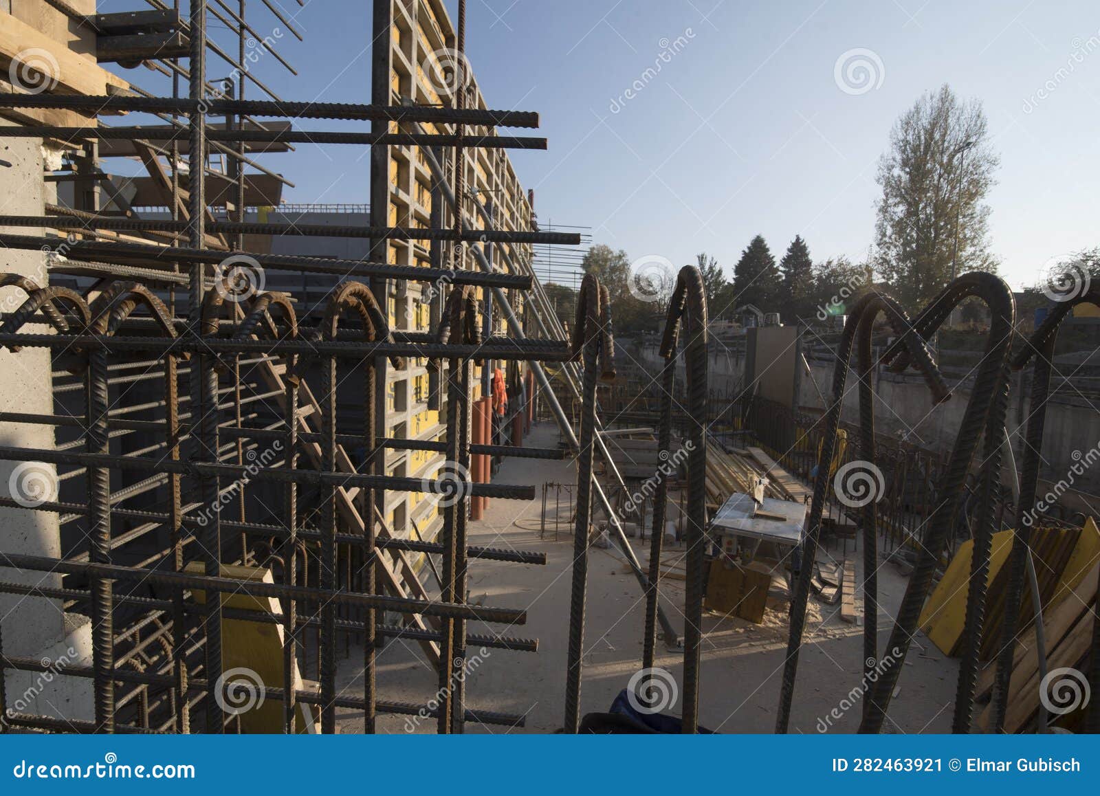 Reinforcement with Construction Steel and Structural Steel Stock Image ...