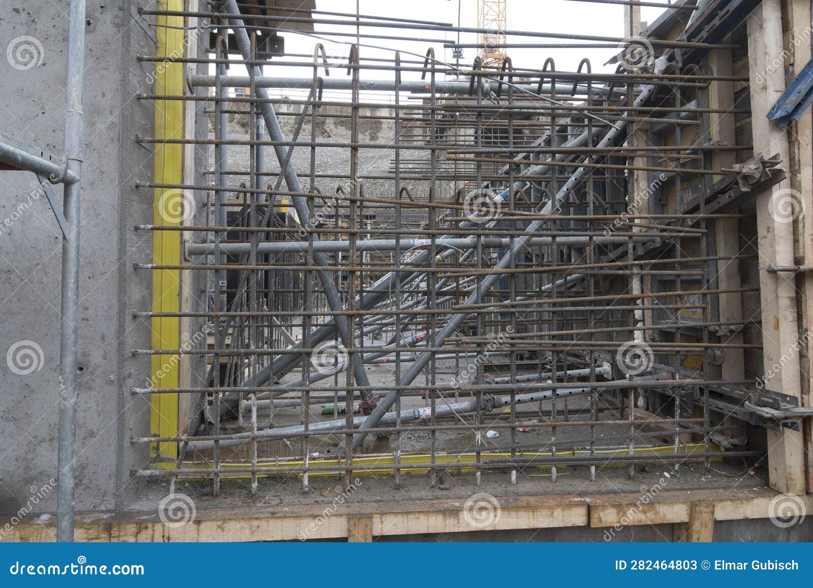 Reinforcement with Construction Steel and Structural Steel Stock Image ...