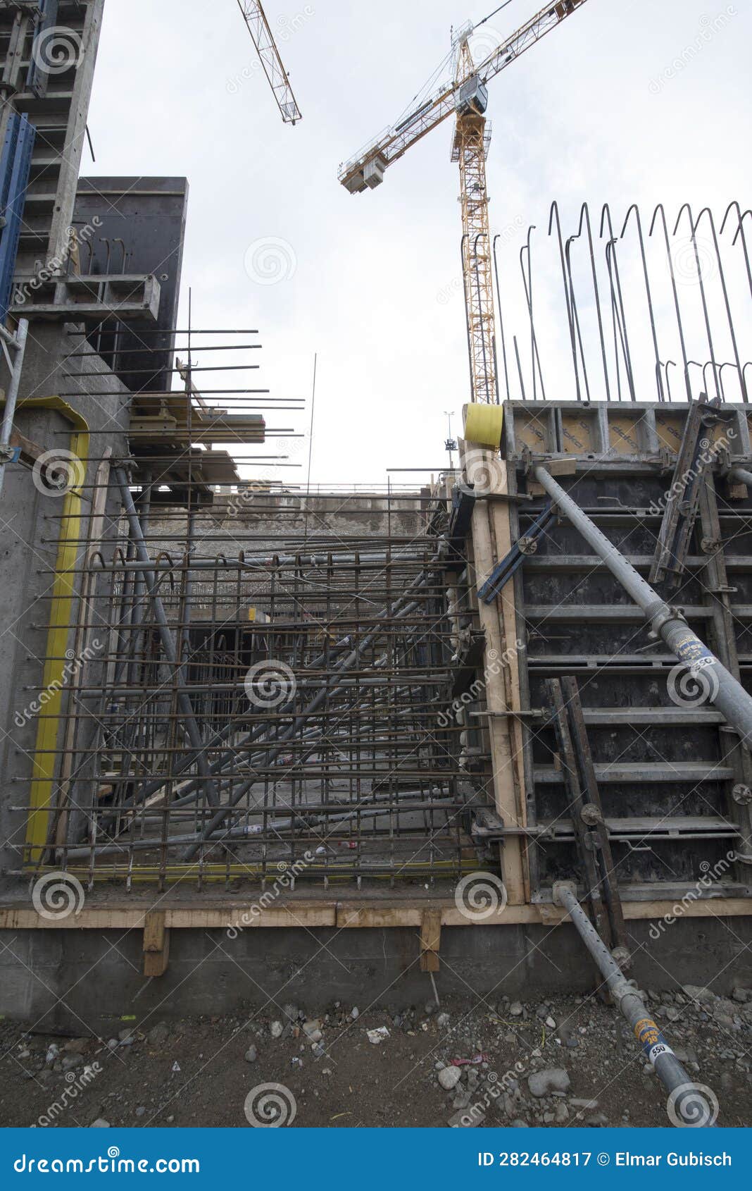Reinforcement with Construction Steel and Structural Steel Stock Image ...