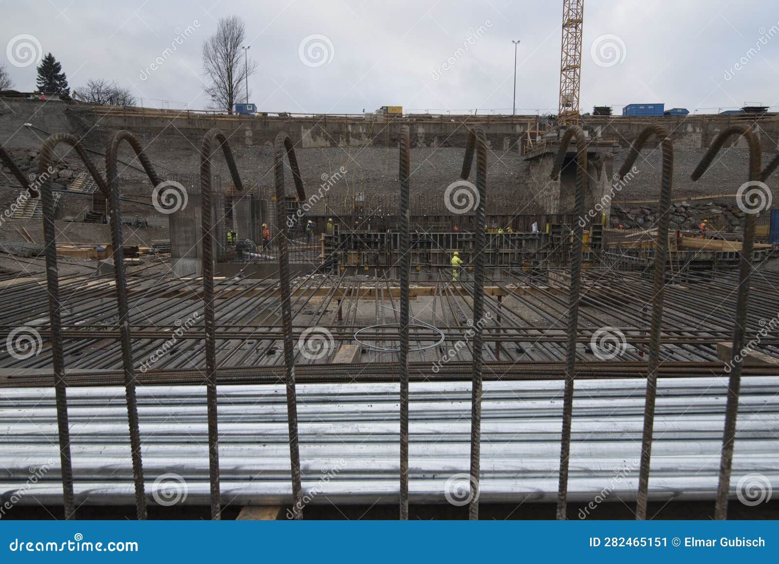Reinforcement with Construction Steel and Structural Steel Stock Image ...
