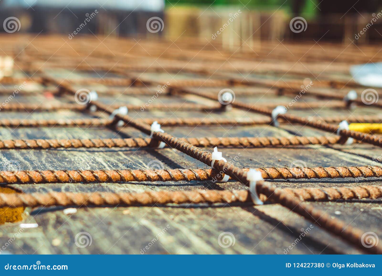The Rebar in the Foundation Stock Photo - Image of high, build: 124227380