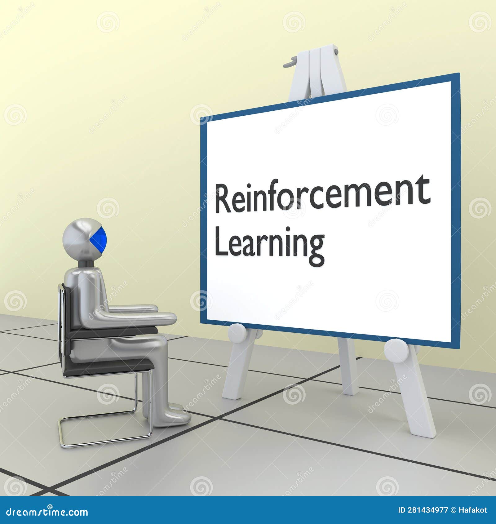 Reinforcement Learning Concept Stock Illustration - Illustration of ...