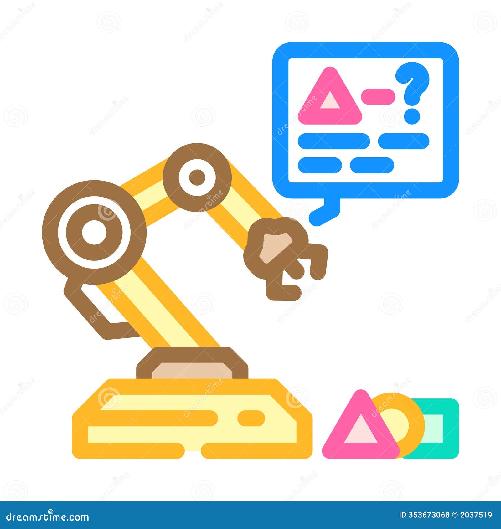Reinforcement Machine Learning Color Icon Vector Illustration Stock ...