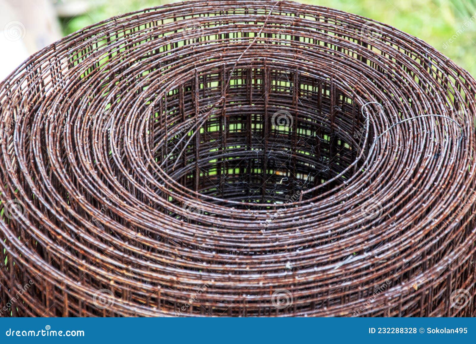 Reinforcement Mesh in a Roll. Construction Metal Mesh Stock Photo ...