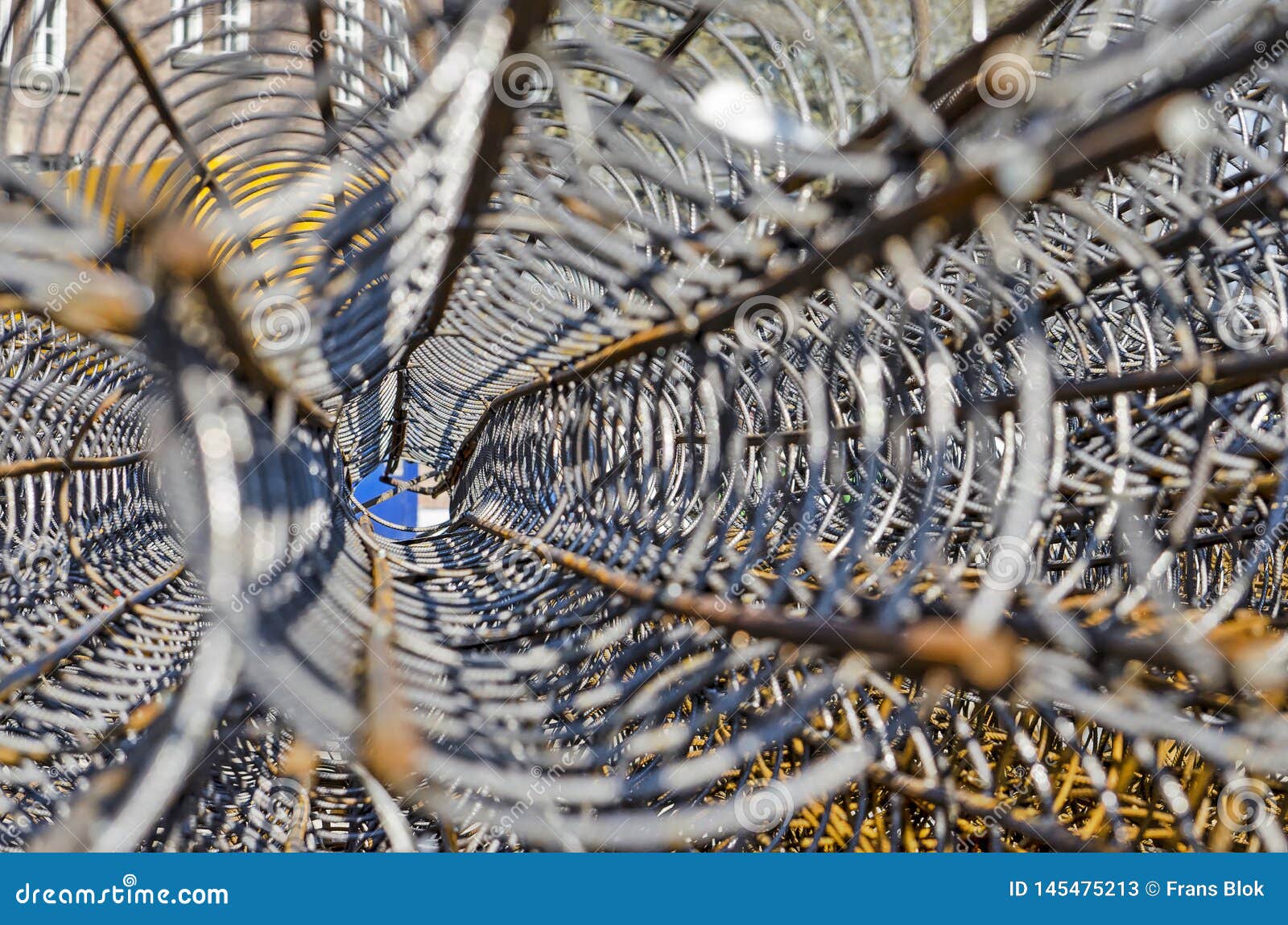 Reinforcement Nets on a Construction Site Stock Image - Image of ...