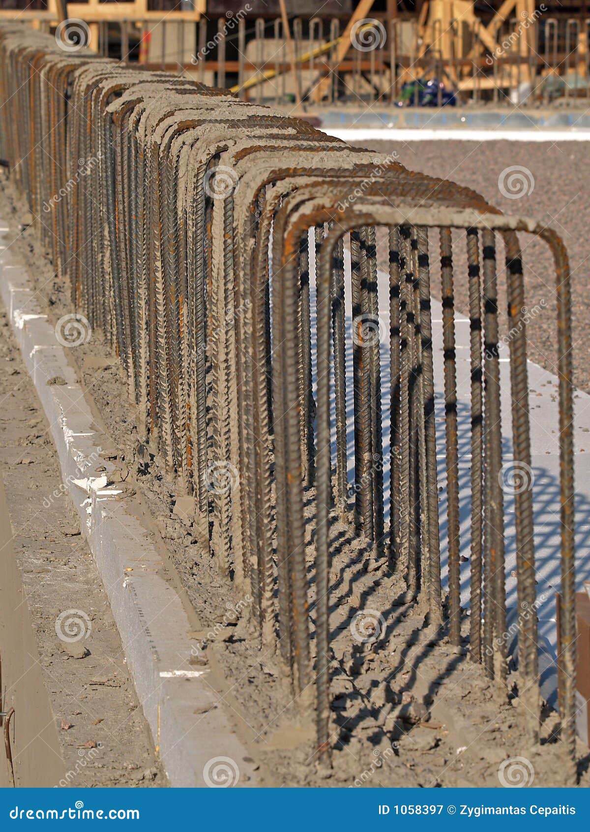 Reinforcement Rods for Concrete Pouring Stock Image - Image of armature ...