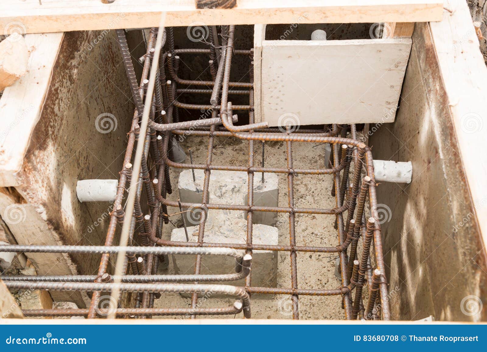 Reinforcement Steel for Construction Foundation Stock Photo - Image of ...