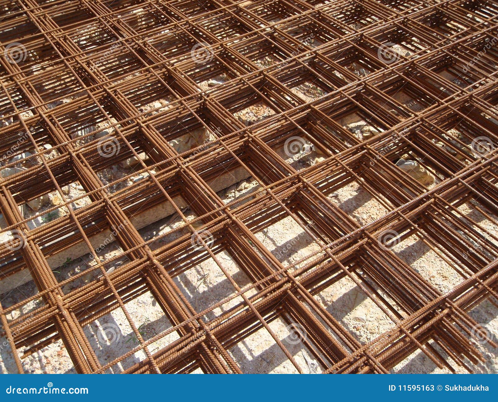 Reinforcement Steel Mesh stock image. Image of iron, square - 11595163