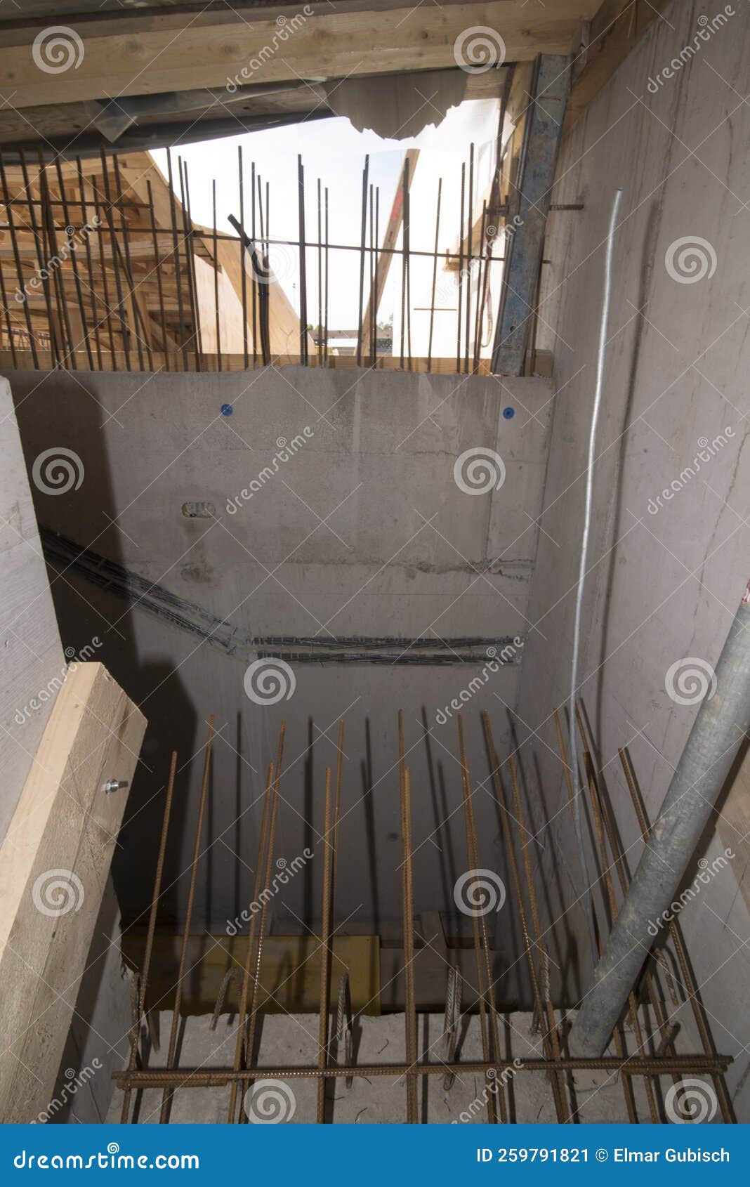 Reinforcement and Structural Steel in Construction Stock Image - Image ...
