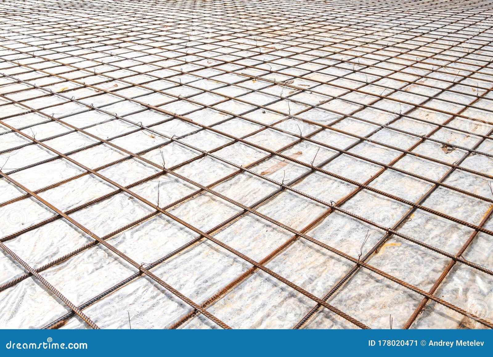 Reinforcement Tying for the Base Plate Stock Image - Image of material ...