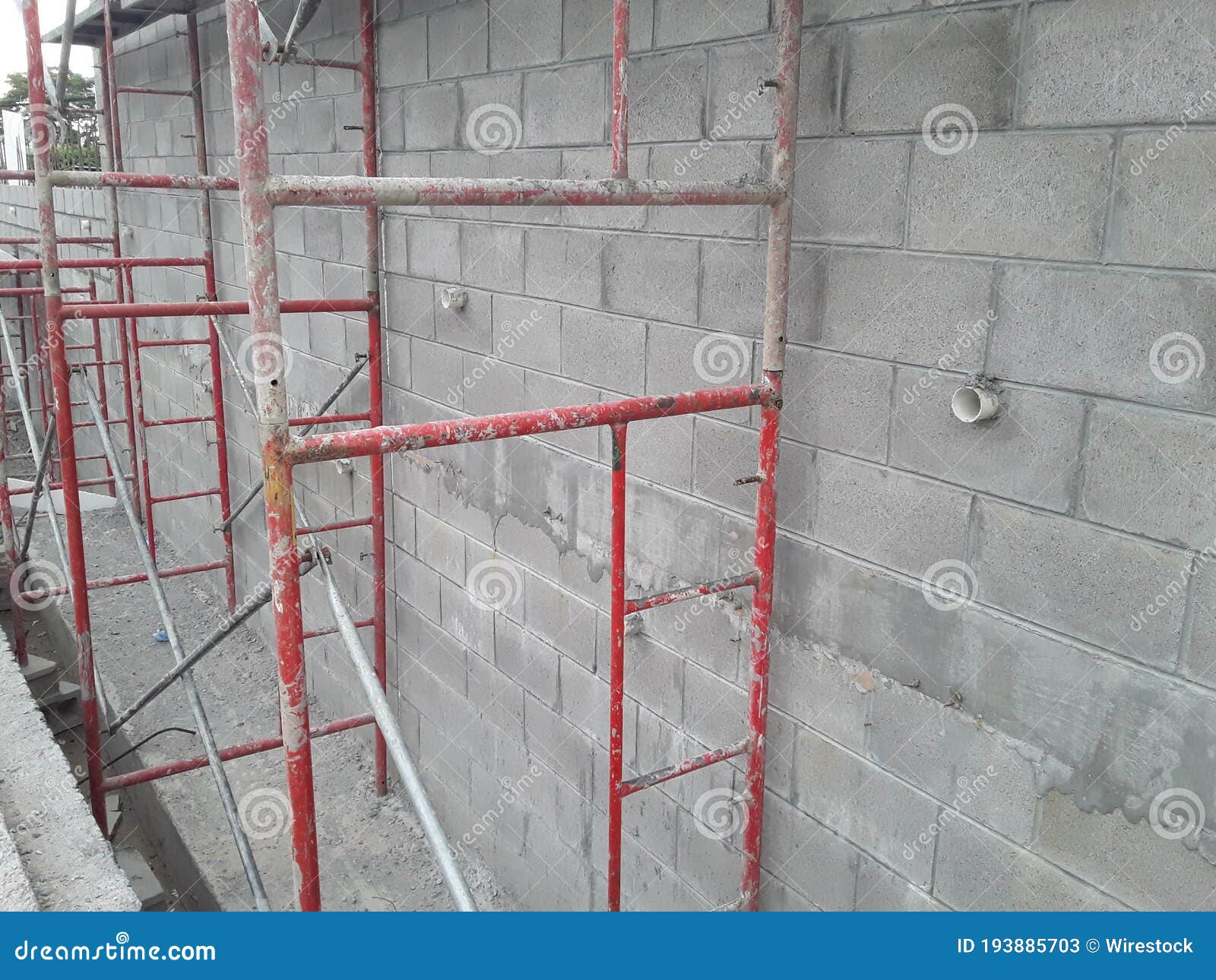 Reinforcement of Walls of the Building Stock Image - Image of concrete ...