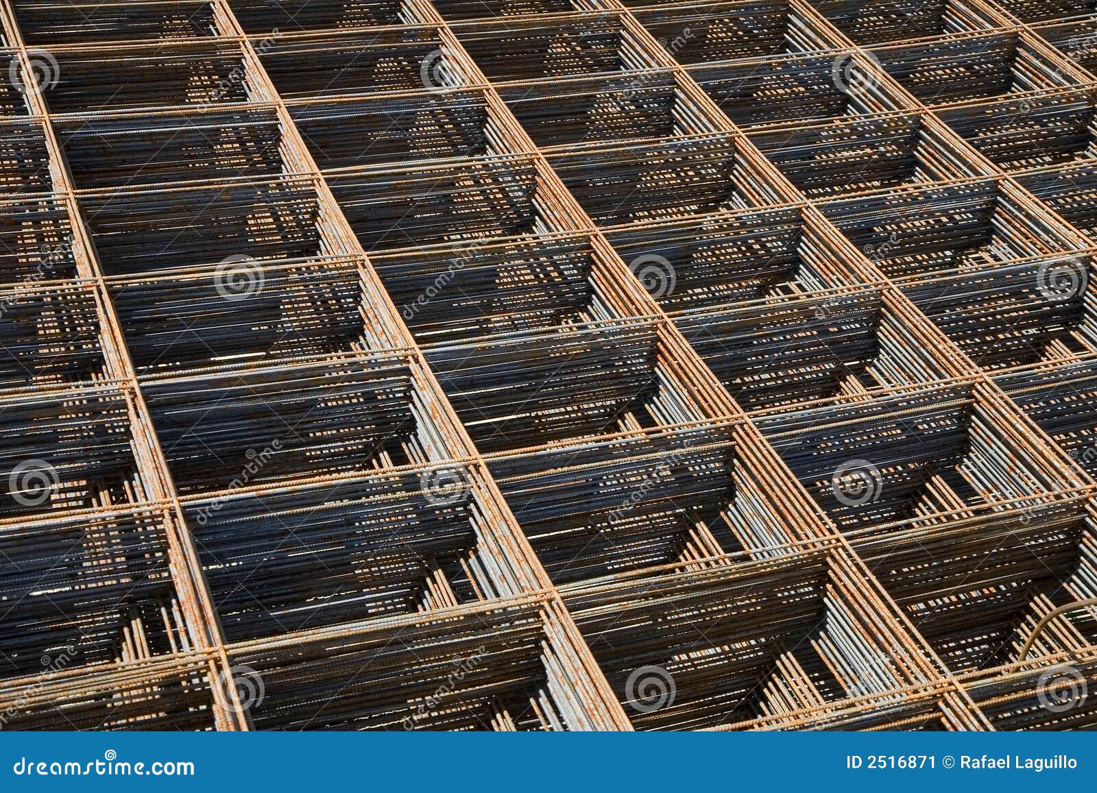 Stack Of Reinforcing Bar Mesh In A Construction Site Stock Photo ...