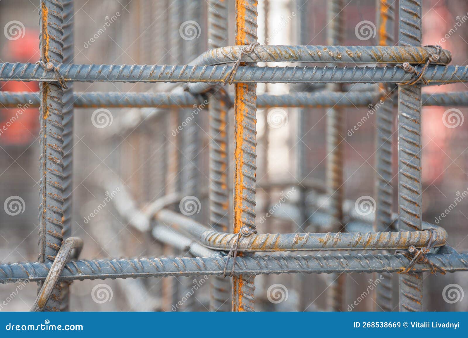 Reinforcing Cage of an Elevator Shaft Stock Image - Image of cement ...