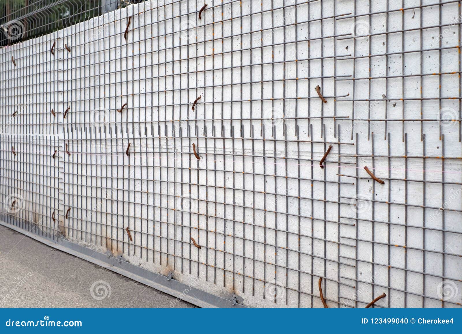 Reinforcing Mesh for Plastering and Installing Tiles Stock Photo ...