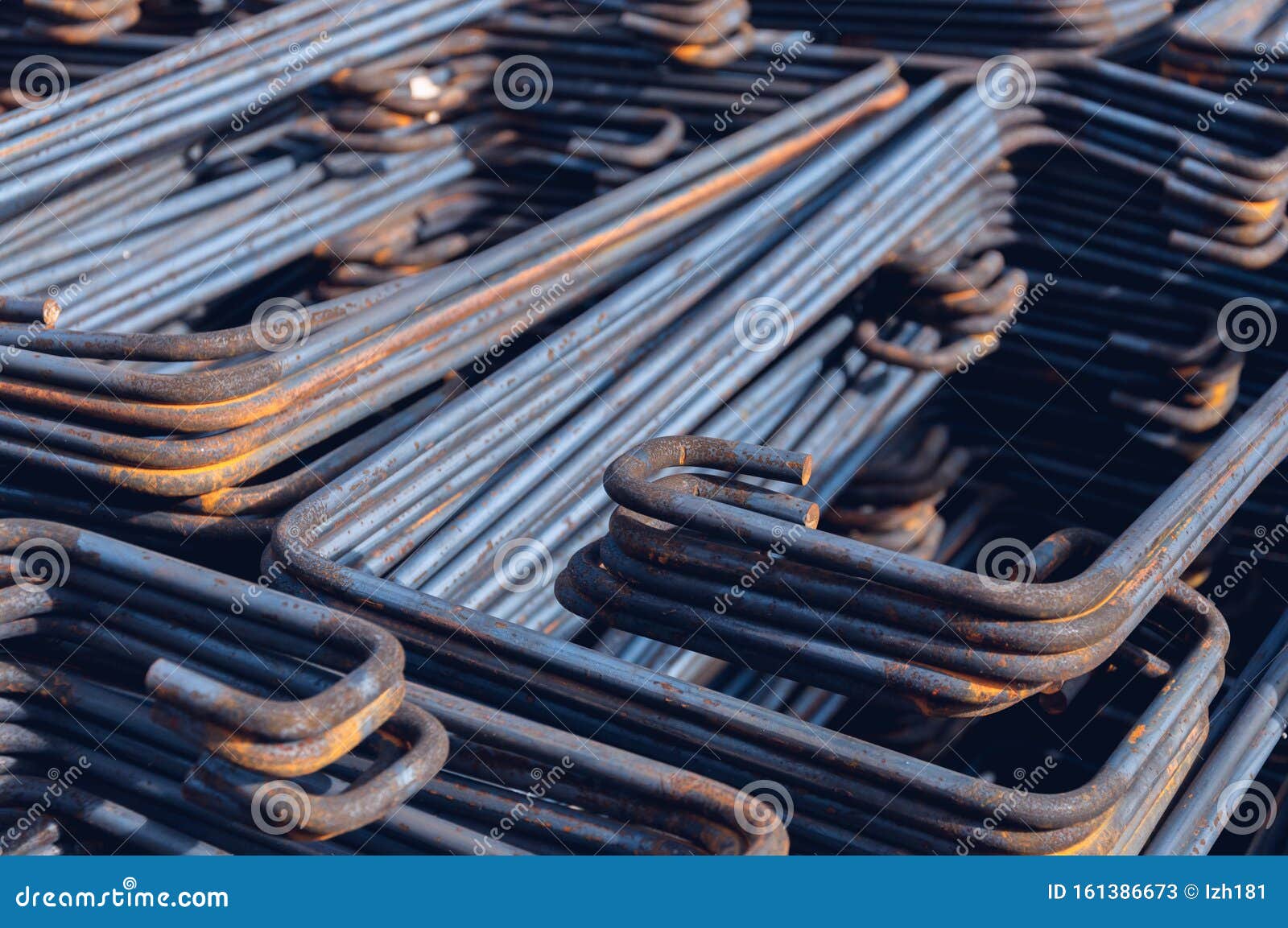 Reinforcing Steel Bars for Building New Concrete Structures Stock Image ...