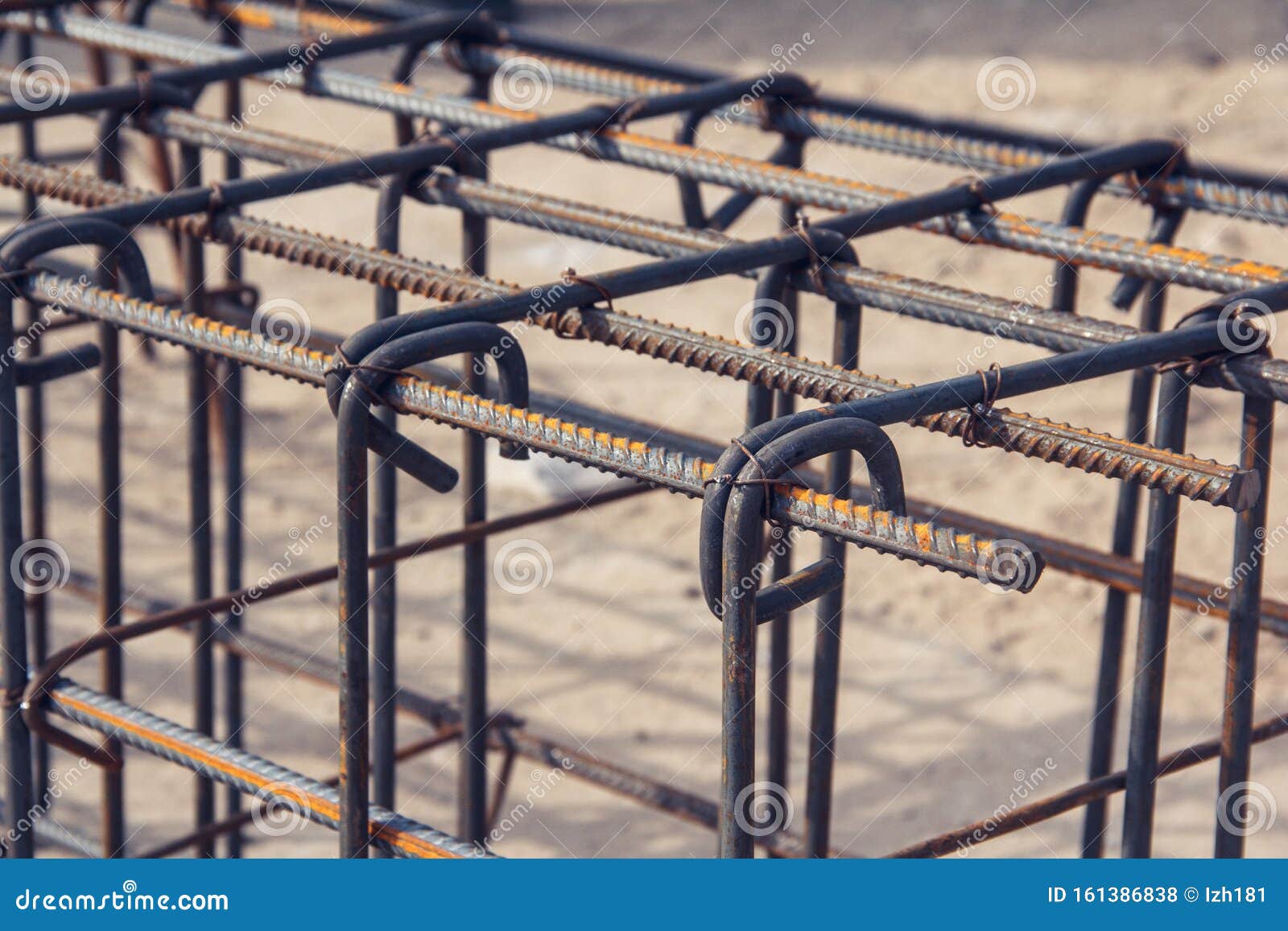 Reinforcing Steel Bars for Building New Concrete Structures Stock Photo ...