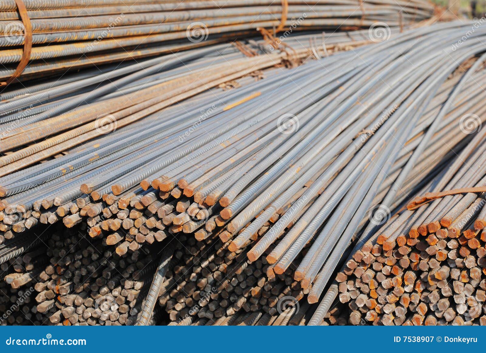 The Reinforcing Steel Bundle Stock Image - Image of pile, texture: 7538907