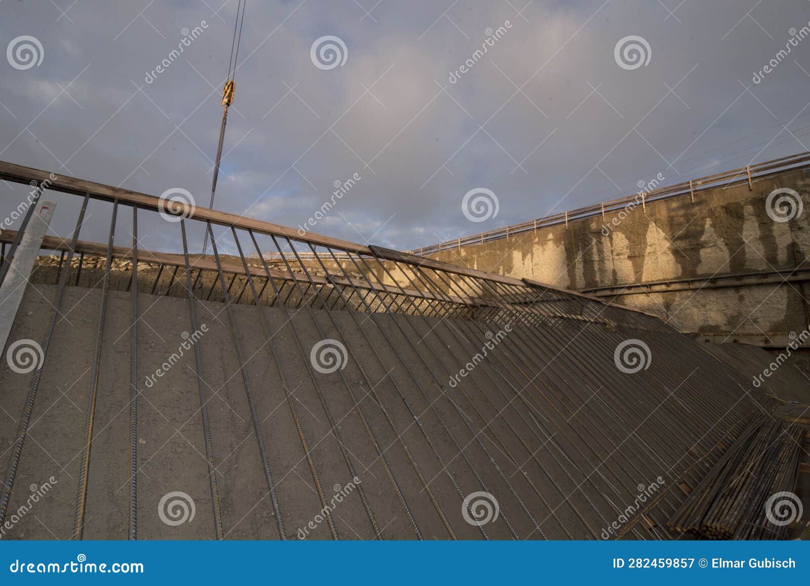 Reinforcing Steel or Construction Steel for Building Stock Image ...