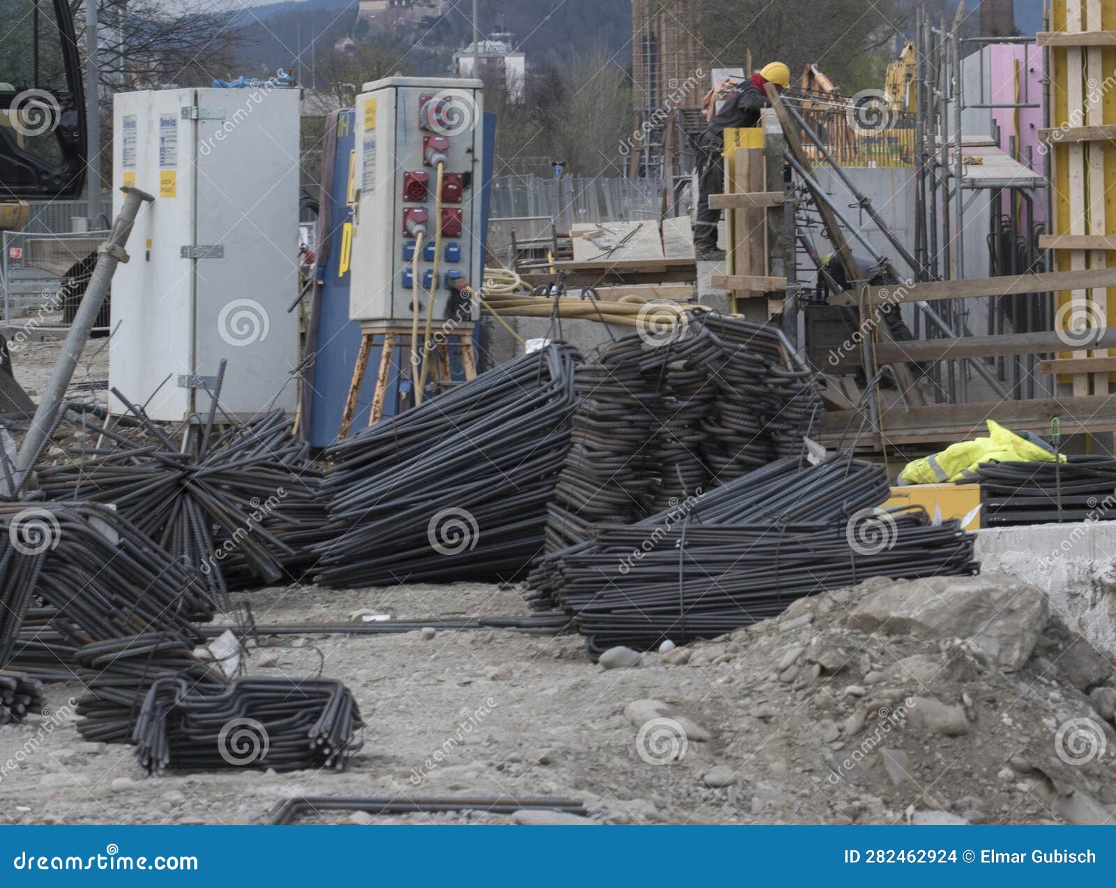 Reinforcing Steel or Construction Steel for Building Stock Photo ...
