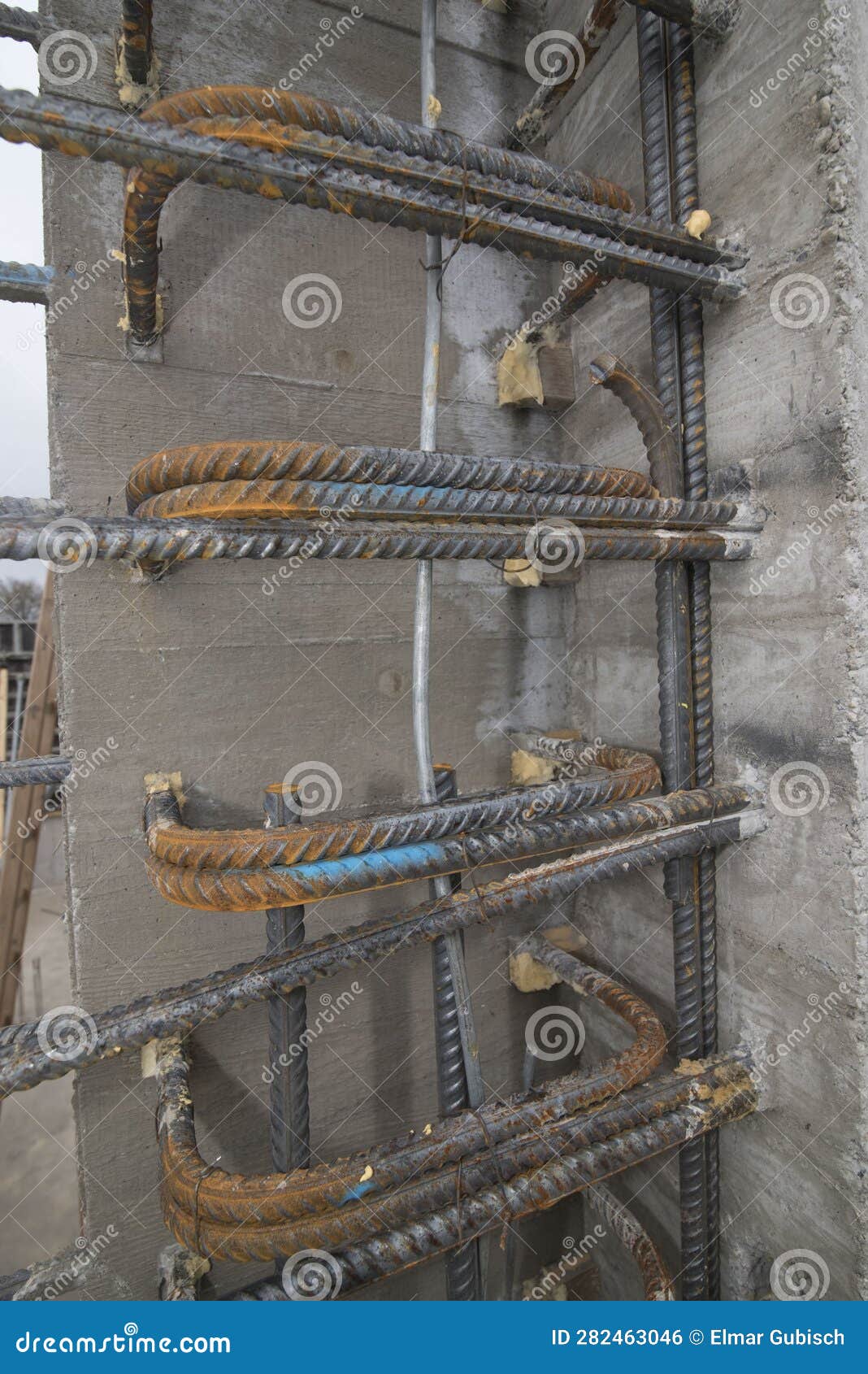 Reinforcing Steel or Construction Steel for Building Stock Photo ...