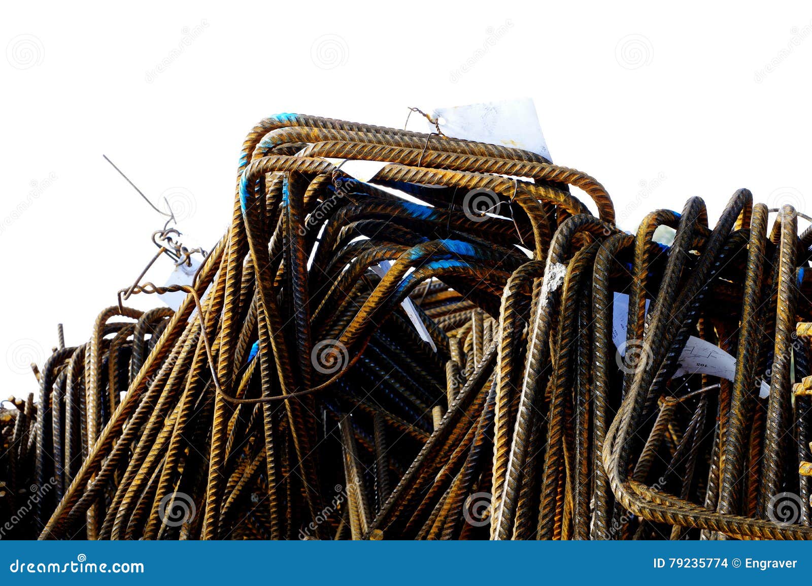 Reinforcing Steel Objects Isolated Industry Stock Photo - Image of ...
