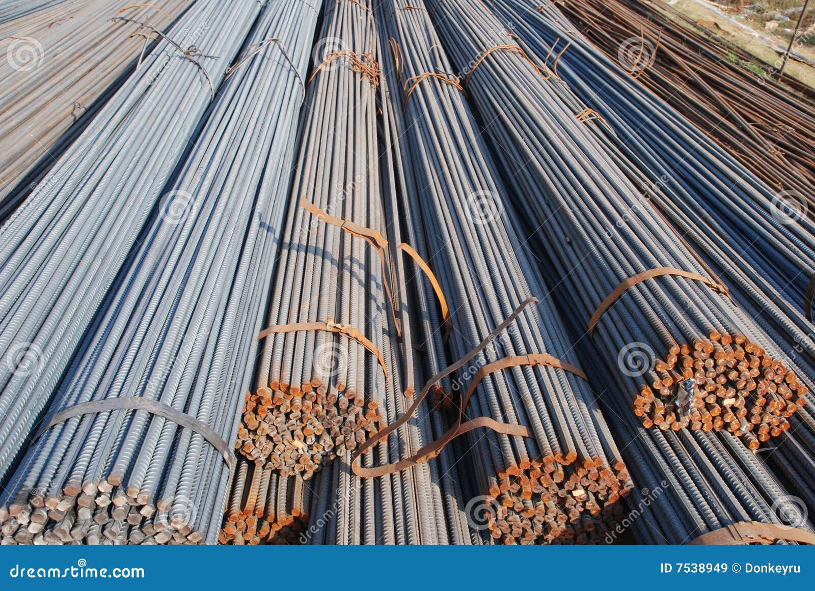 The Reinforcing Stell Rod Pile Stock Image - Image of corrosion, decay ...