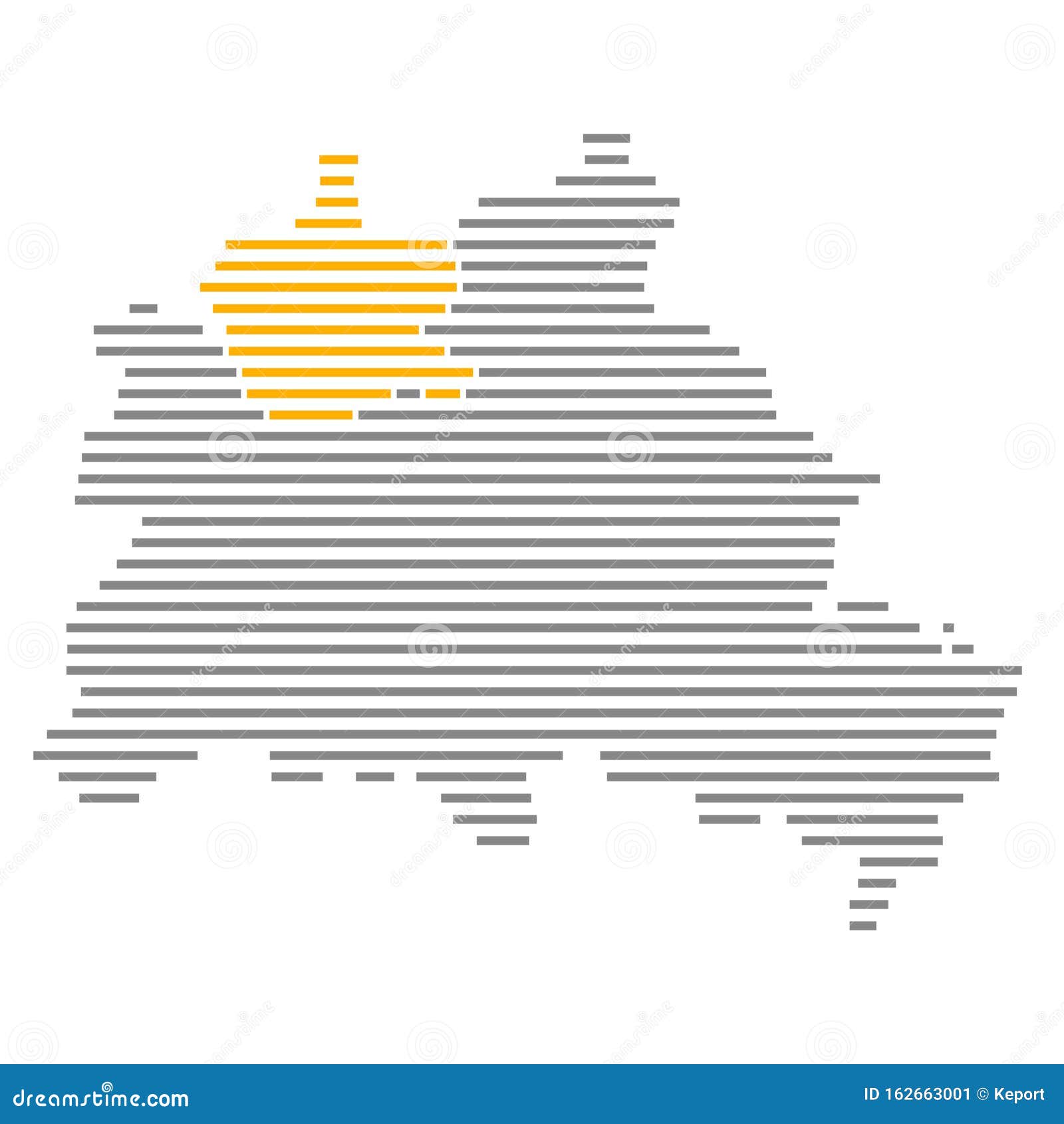Reinickendorf - Map of Berlin with Orange District Stock Illustration ...