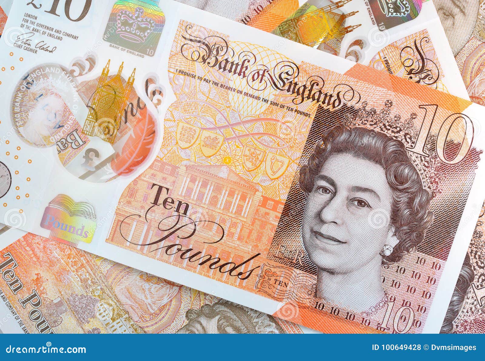 Reino Unido Novo Dez Notas Da Libra Foto de Stock Editorial - Imagem de ...