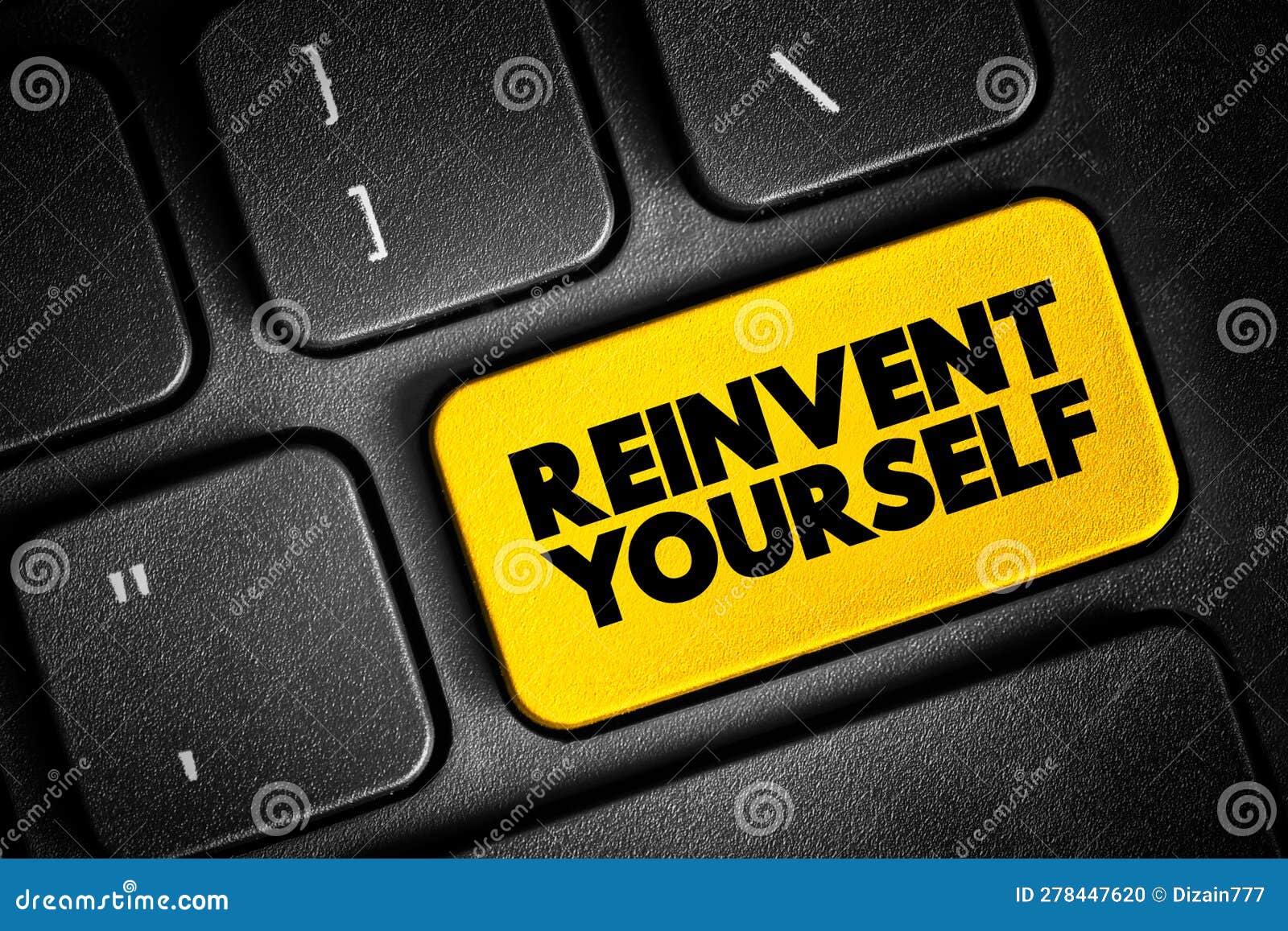 Reinvent Yourself Text Button on Keyboard, Concept Background Stock ...