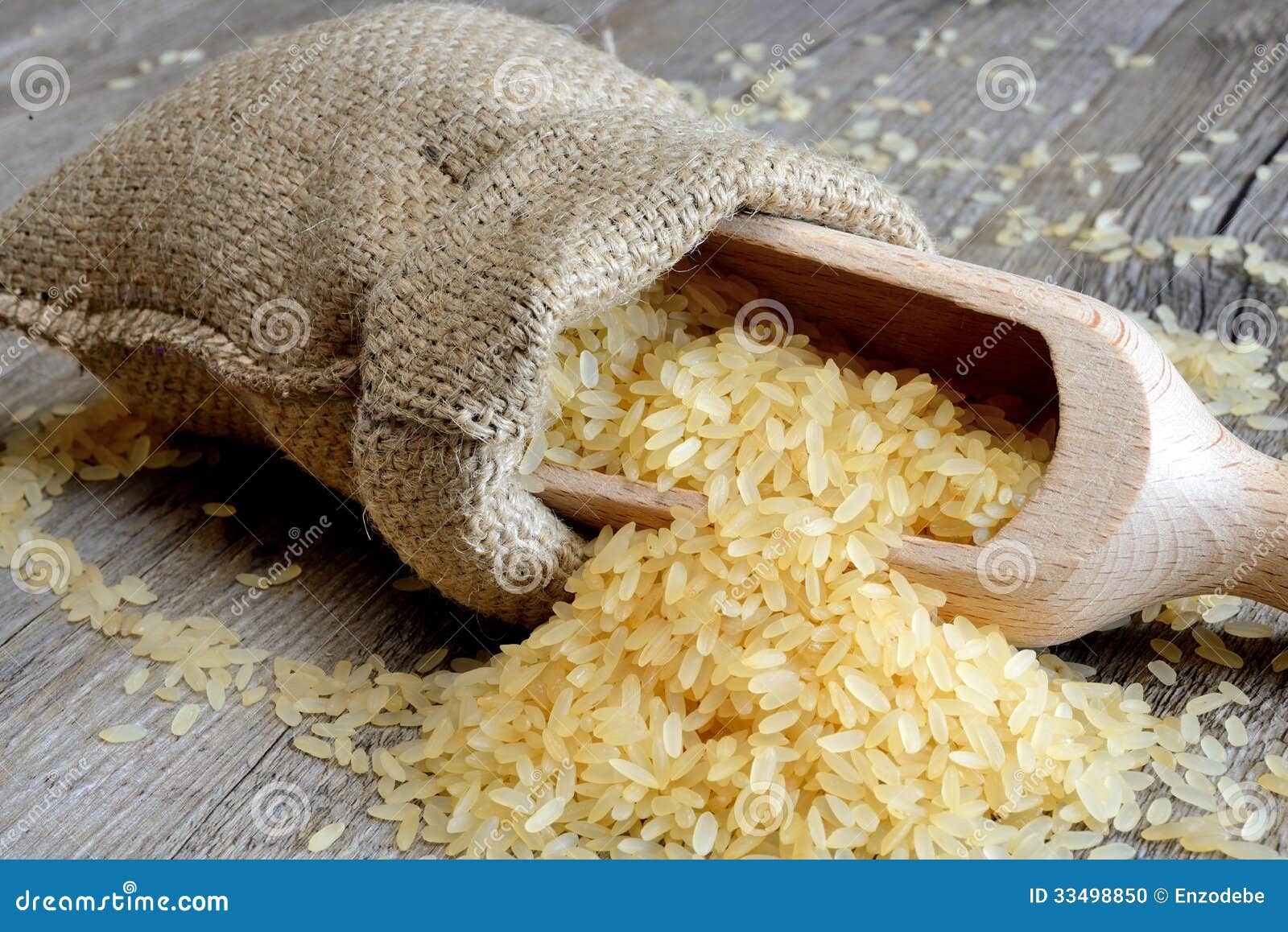Reis im Sack stockfoto. Bild von bestandteile, hölzern - 33498850