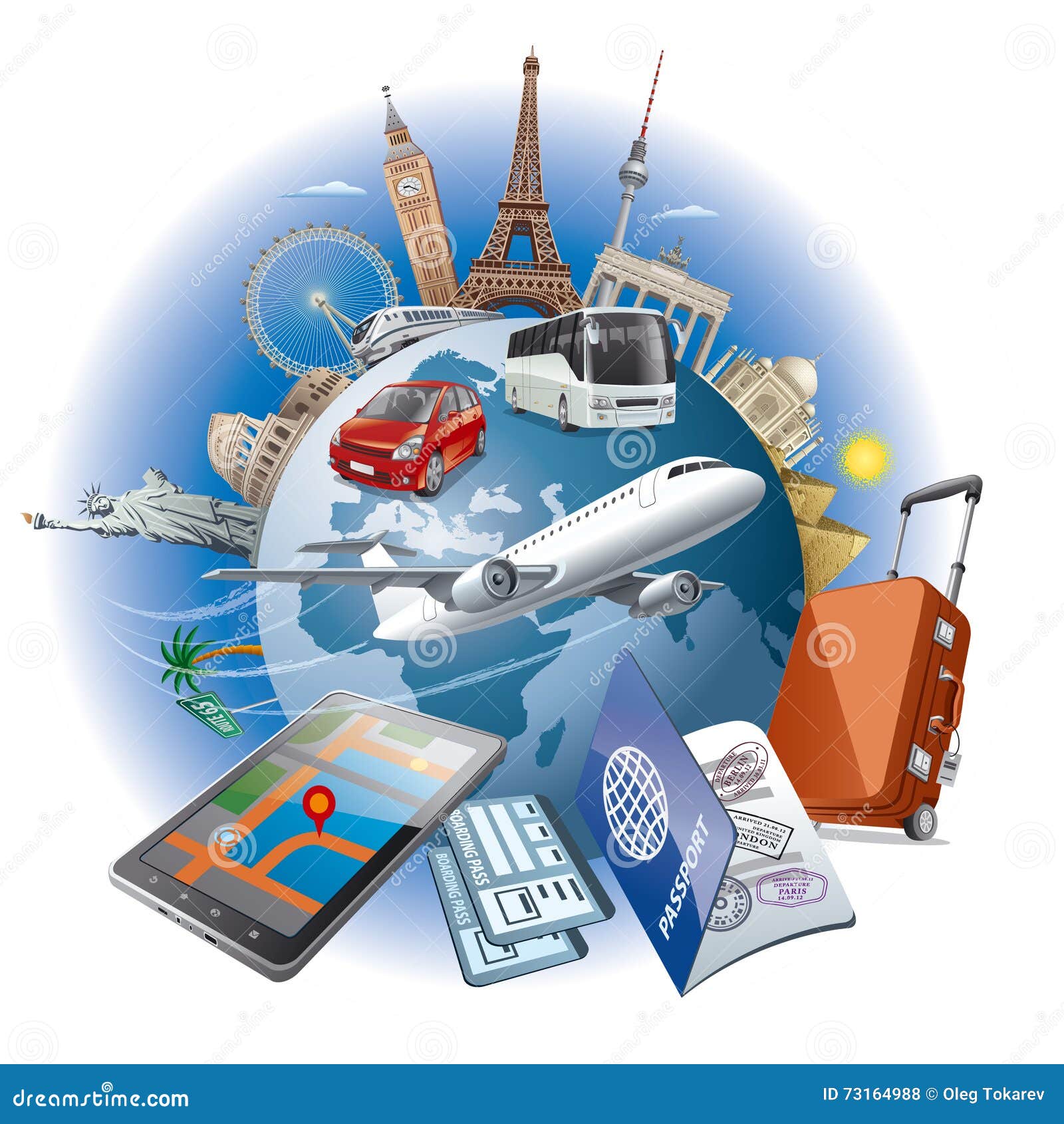 Reis rond de wereld stock illustratie. Illustration of indië - 73164988