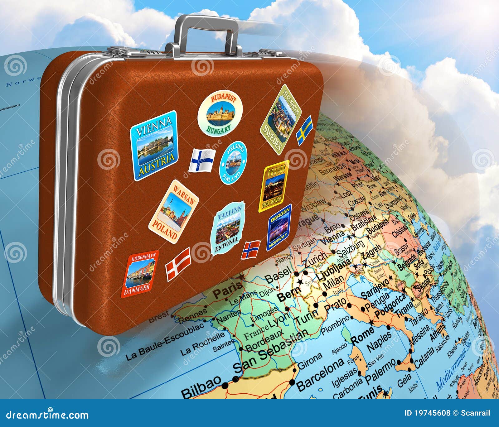 Reis Rond Het Wereldconcept Stock Illustratie - Illustration of ...