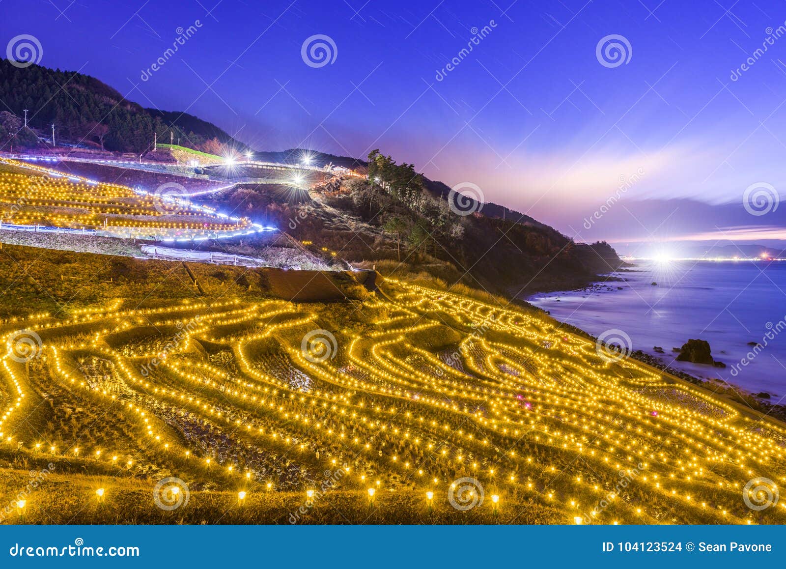 Reis-Terrassen Wajima, Japan Stockfoto - Bild von stadt, grenzstein ...